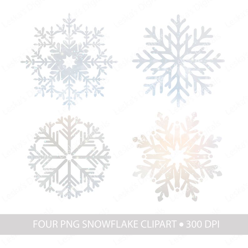 Snowflake Clip Art & Digital Paper Backgrounds Winter - Etsy