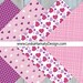 Valentine Digital Paper Pack, Hearts Digital Paper in Pink and Purple ...