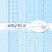 Baby Blue Digital Paper: "baby Boy" Blue Scrapbook Paper, Baby Boy ...