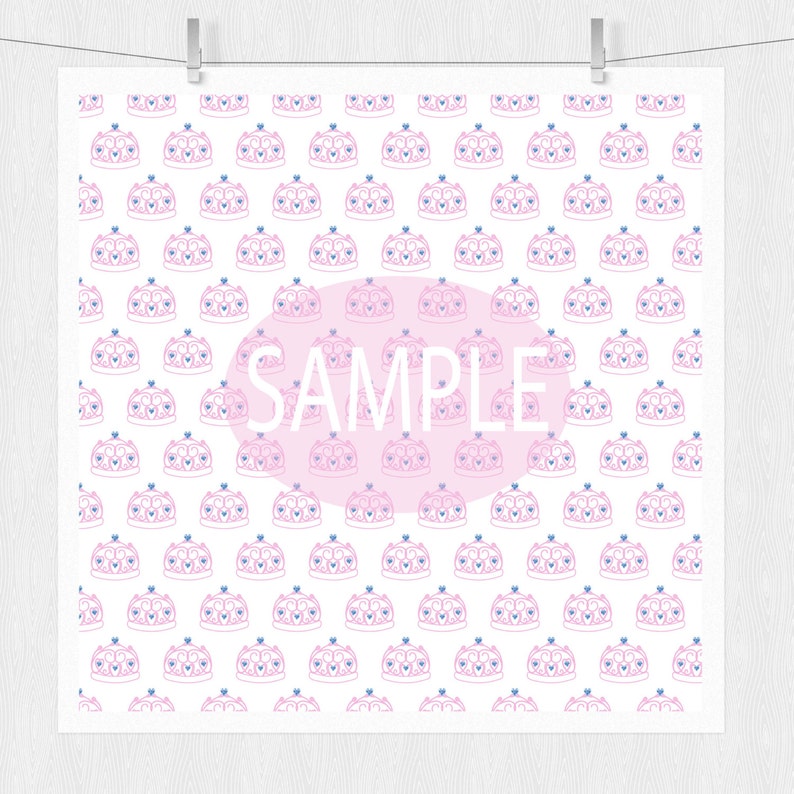 Royal digital paper Royal Baby pink and blue with crown | Etsy