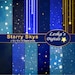 Stars Scrapbook Paper Starry Night Digital Paper Pack STAR | Etsy