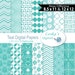 Teal Digital Paper Pack, Teal Scrapbook Paper, Teal Digital Backgrounds ...