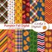 Pumpkin Fall Digital Paper, Autumn Scrapbooking, Leaves Digital ...