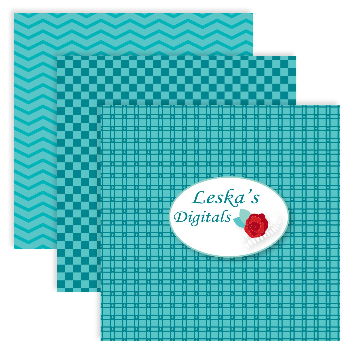 Turquoise Digital Paper turquoise Scrapbook - Etsy