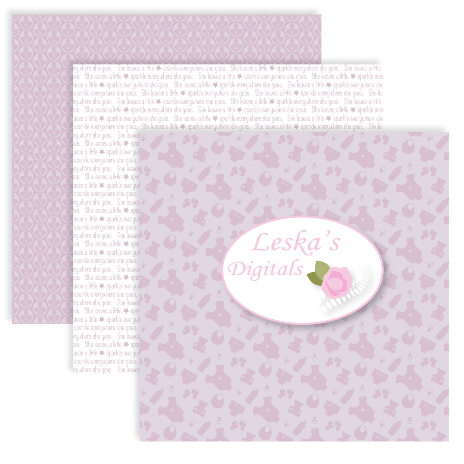 Pink Digital Paper Digital Scrapbook Damask Digital Paper - Etsy