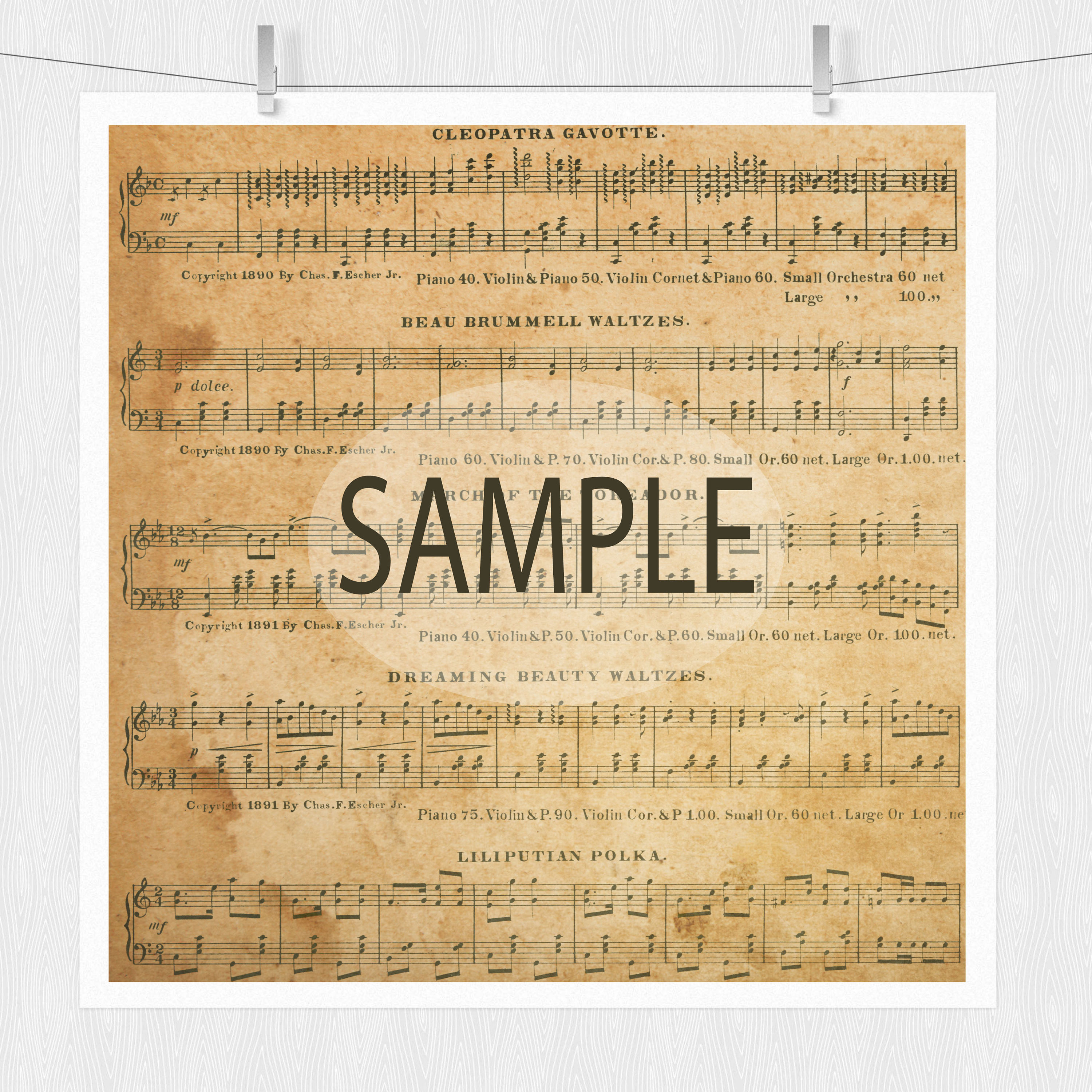 Sheet Music Papers Sheet Music Digital Paper Vintage Paper | Etsy