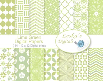 Lime Green Pattern | Etsy