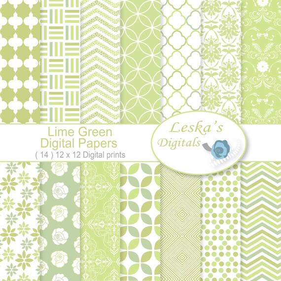 Lime Green Chevron Design