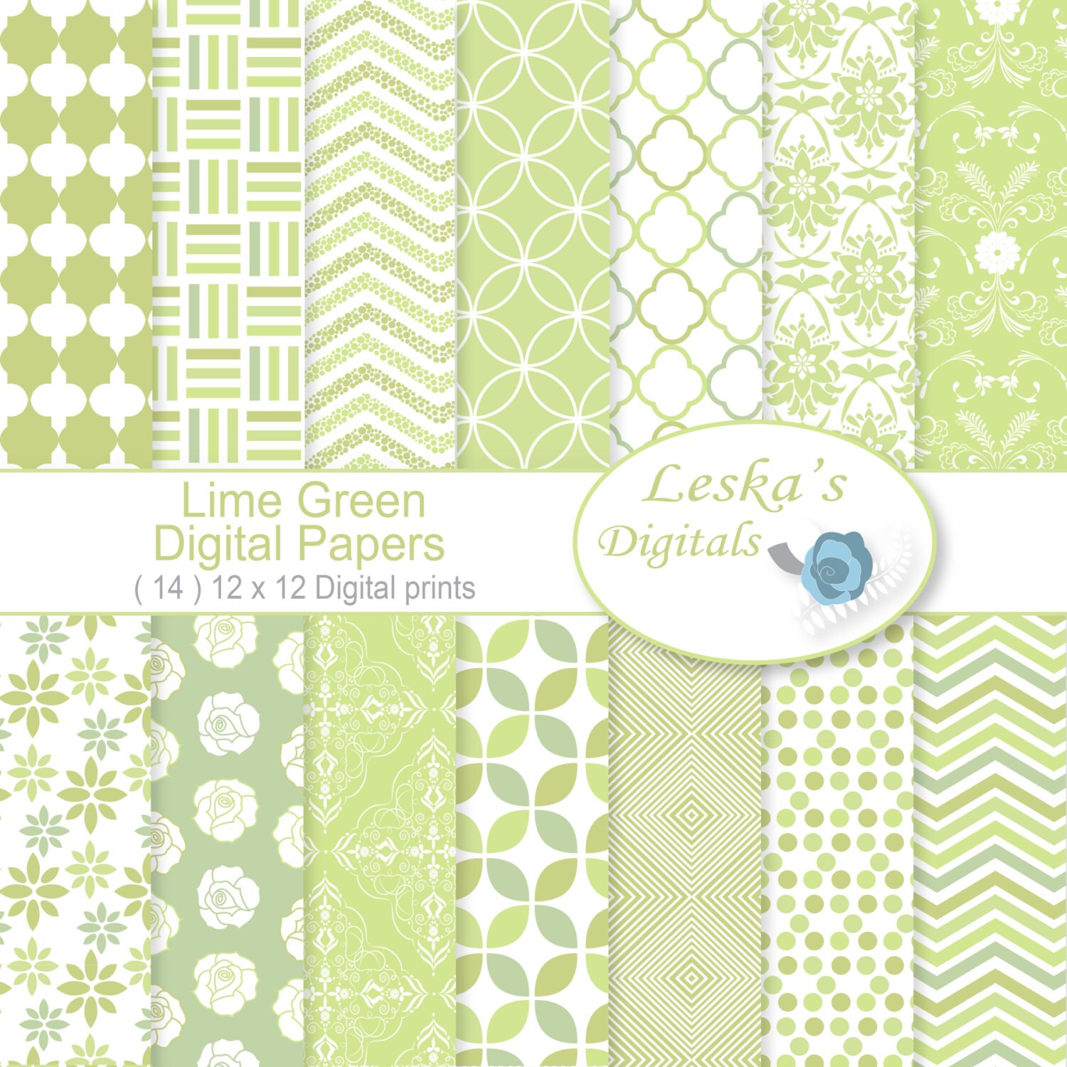 Lime Green Chevron Pattern