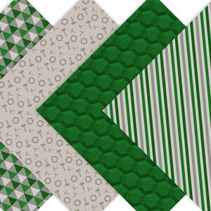 Daddy Digital Papers, Father's Day, Green Scrapbooking Patterned Paper ...