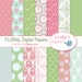 Floral Digital Paper Pack,"digital Paper" Floral Scrapbook Paper ...