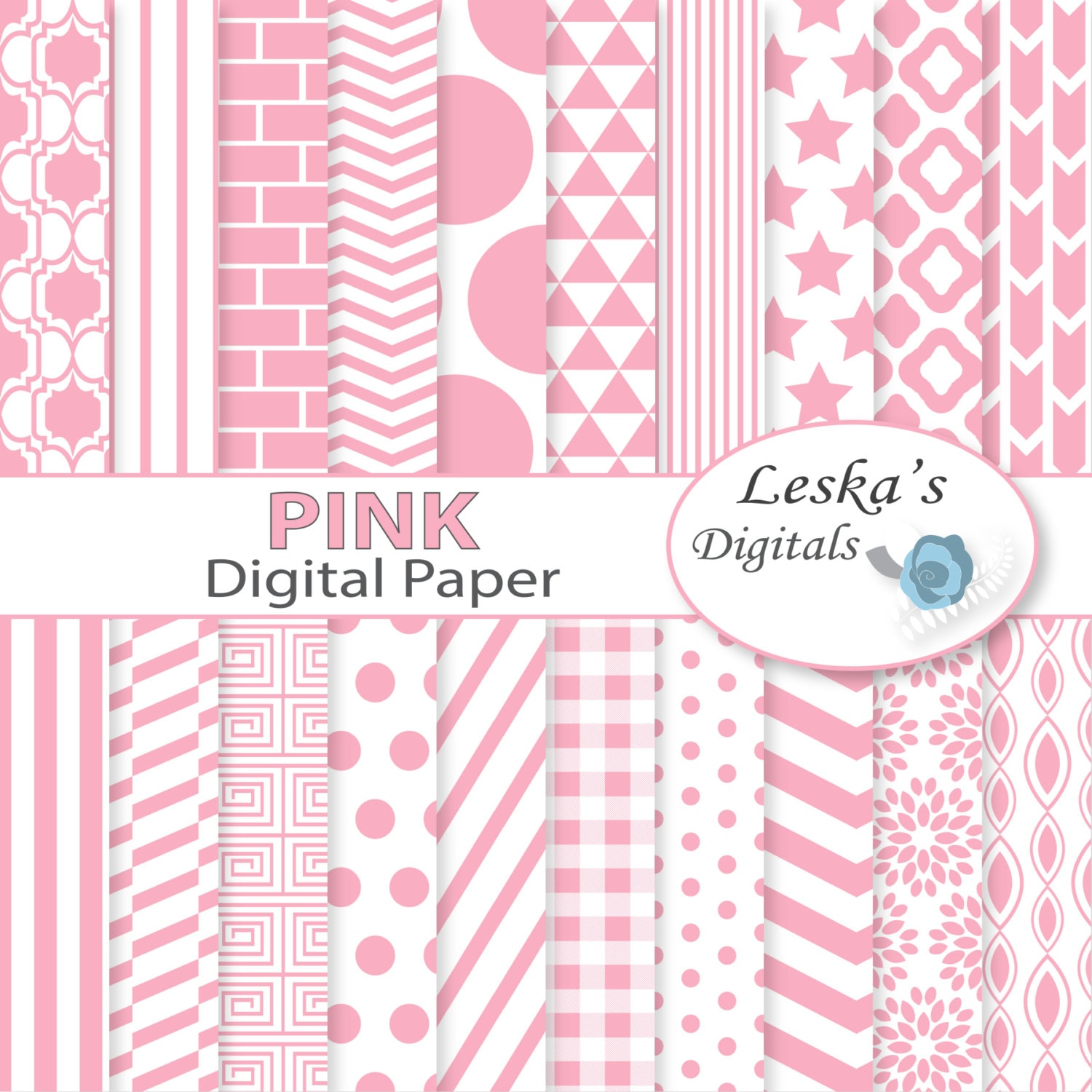 Baby Pink Scrapbook Paper