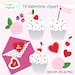 Valentine Digital Clip Art Valentine Clipart Collection - Etsy