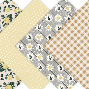 Rustic Rose Digital Paper, Shabby Chic Scrapbook, Floral Scrapbook ...