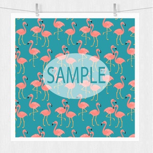Summer Digital Papers "summer" Scrapbook Paper Pack of Flamingos ...