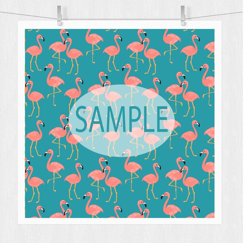 Summer Digital Papers "summer" Scrapbook Paper Pack of Flamingos ...