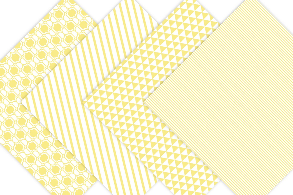 Yellow Digital Paper Yellow Scrapbook Digital Paper - Etsy
