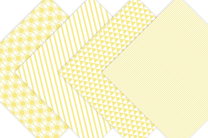 Yellow Digital Paper Yellow Scrapbook Digital Paper - Etsy
