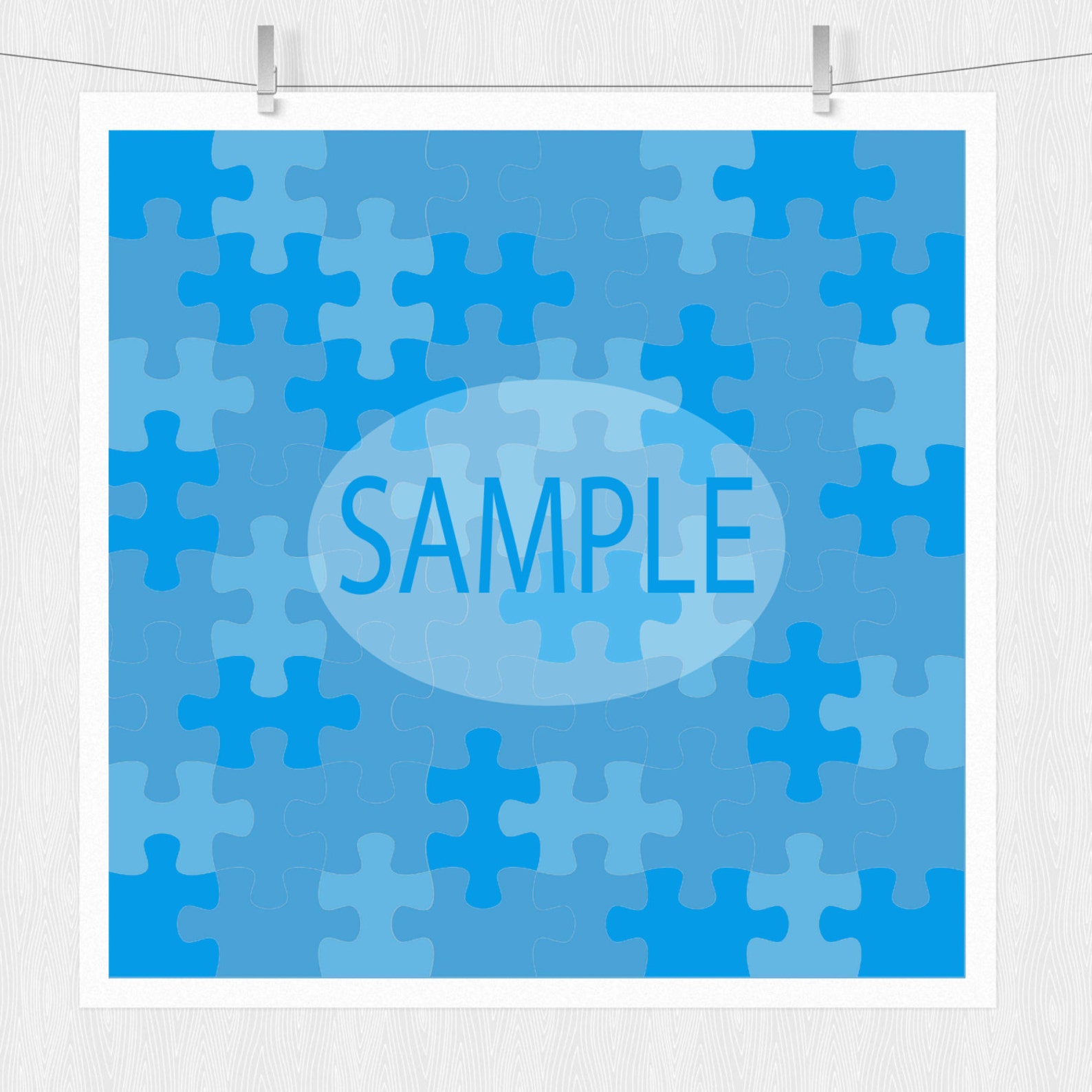 JIGSAW PUZZLE BACKGROUND Digital Paper Pack Colored Puzzle | Etsy