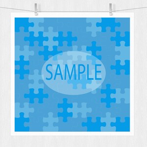 JIGSAW PUZZLE BACKGROUND Digital Paper Pack, Colored Puzzle Digital ...