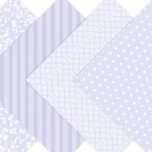 Lavender Wedding Digital Paper, Lavender Pattern Prints, Lavender ...