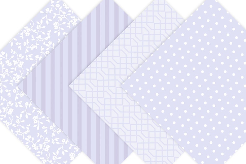 Lavender Wedding Digital Paper Lavender Pattern Prints | Etsy