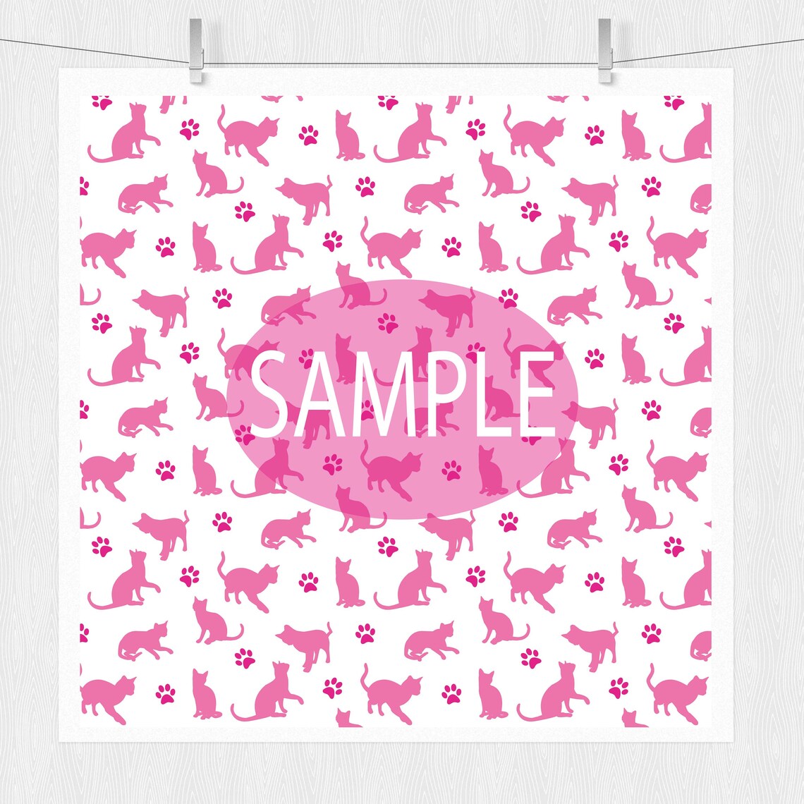 Kitty Cat Digital Scrapbook Paper Cat Patterned Paper Pack | Etsy