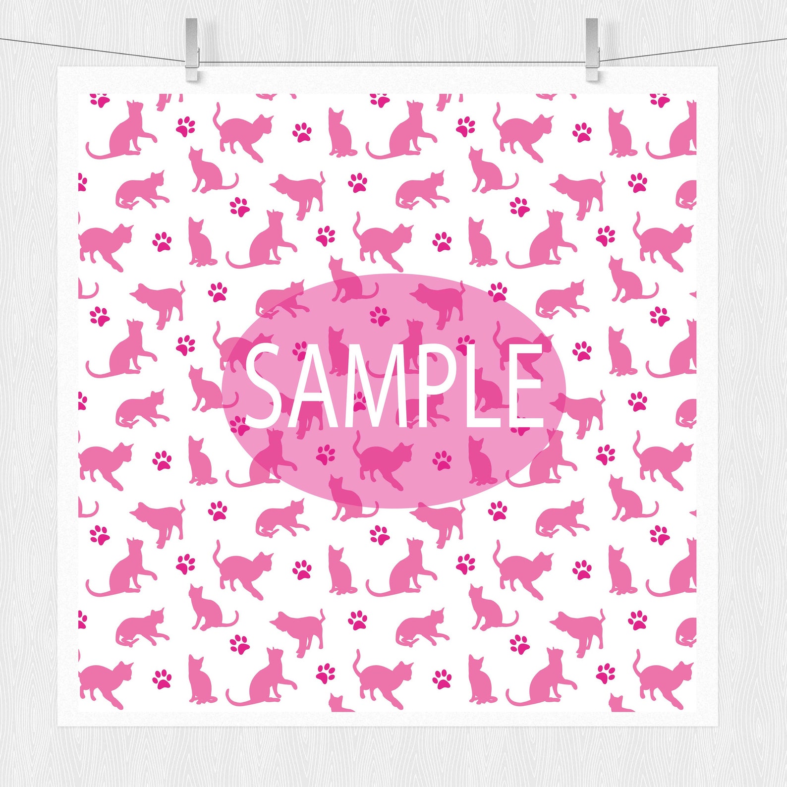 Kitty Cat Digital Scrapbook Paper Cat Patterned Paper Pack | Etsy