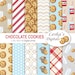 Milk and Cookies Digital Paper Patterns Chocolate Cookie | Etsy