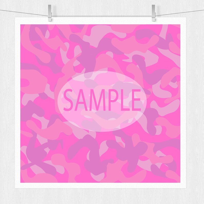 Pink Camo Digital Paper, Pink Camouflage Digital Paper Pack, Camo ...