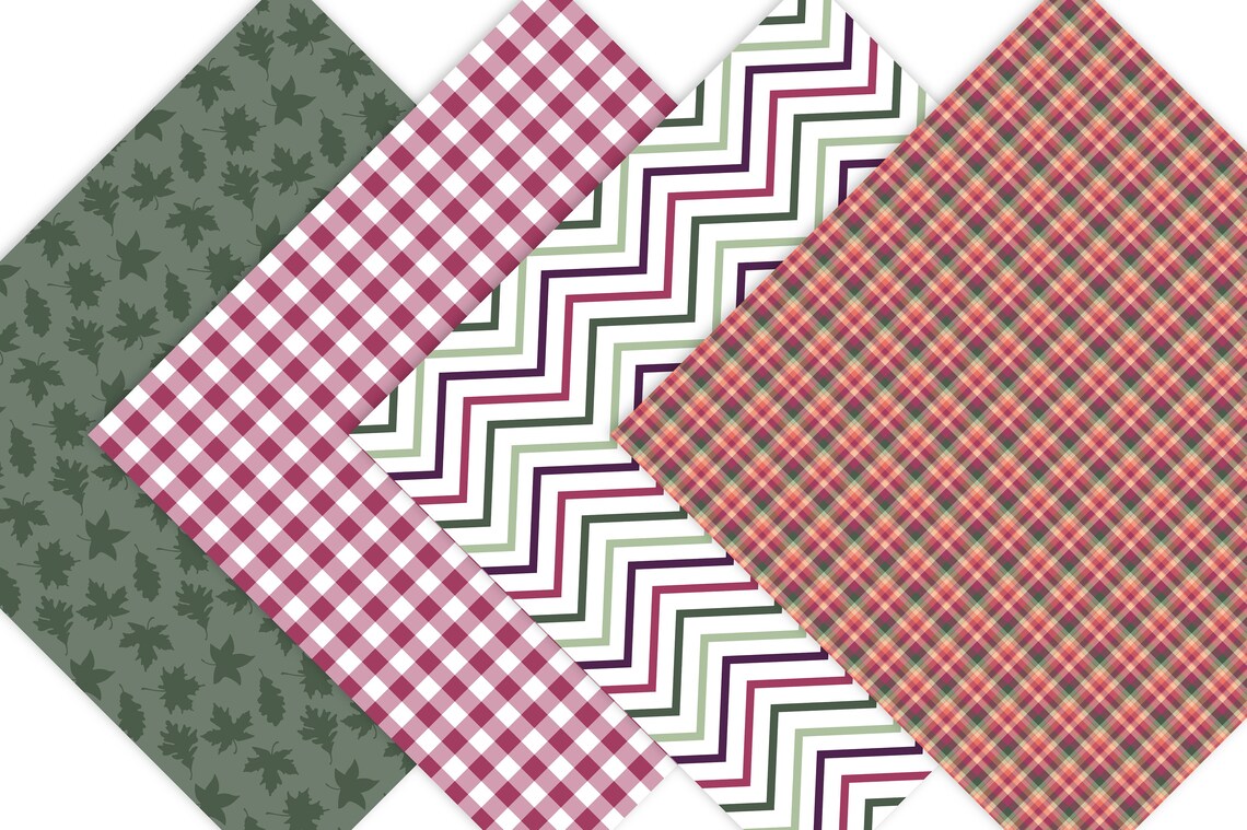 Fall Scrapbook Papers, Scrapbook Autumn Patterns, Fall Digital Paper ...
