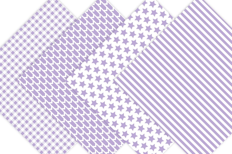 Lavender Lilac Digital Paper Pack Scrapbook Pages | Etsy