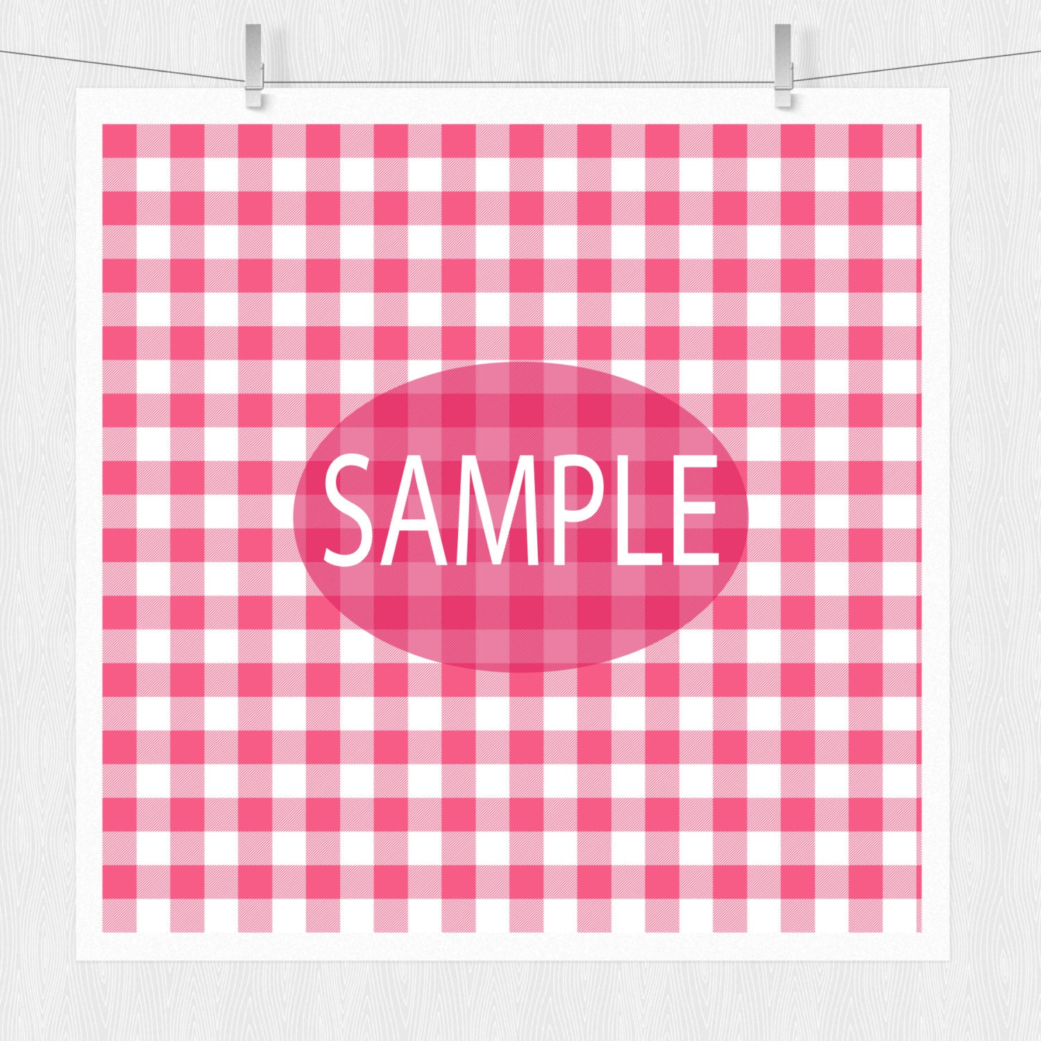 Spring Gingham Scrapbook Paper: SPRING Background | Etsy