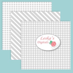 Gray Digital Paper, Scrapbook Patterns, Grey Digital Paper, Light Gray ...