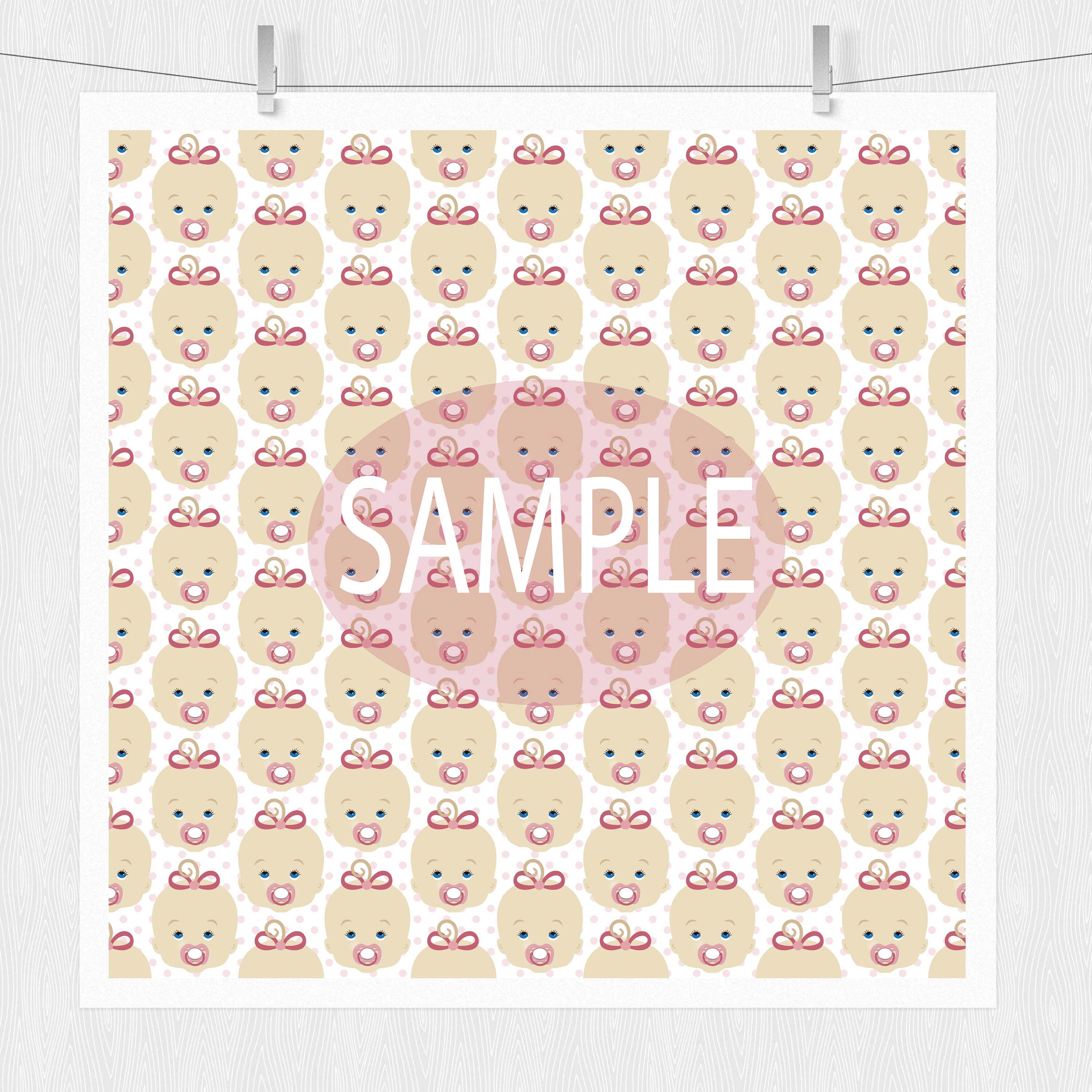 Nursery Digital Papers Baby Paper Baby Face Patterns Nursery | Etsy