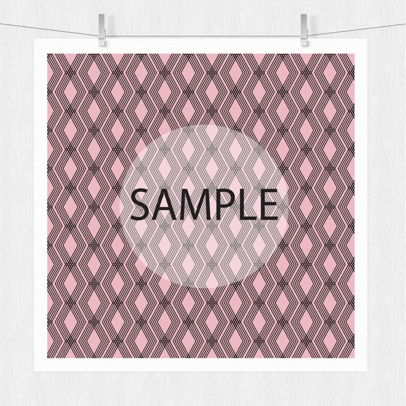 Pink Digital Scrapbook Paper, Pink Black Digital Paper, Patterned Boho ...
