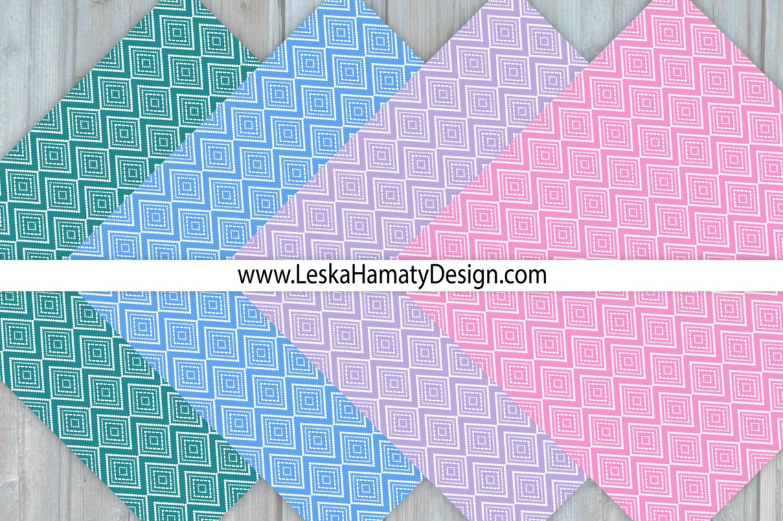 Diamond Digital Paper Geometric Digital Scrapbook Paper | Etsy