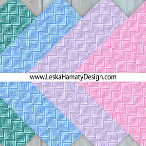 Diamond Digital Paper - Geometric Digital Scrapbook Paper - Diamond ...
