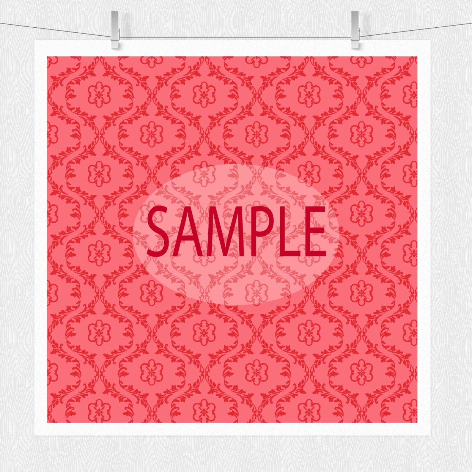 Red Damask Digital Paper red DIGITAL Damask Red - Etsy