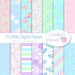 FLORAL DIGITAL BACKGROUND, Digital Paper , Floral Pastel Digital Paper ...