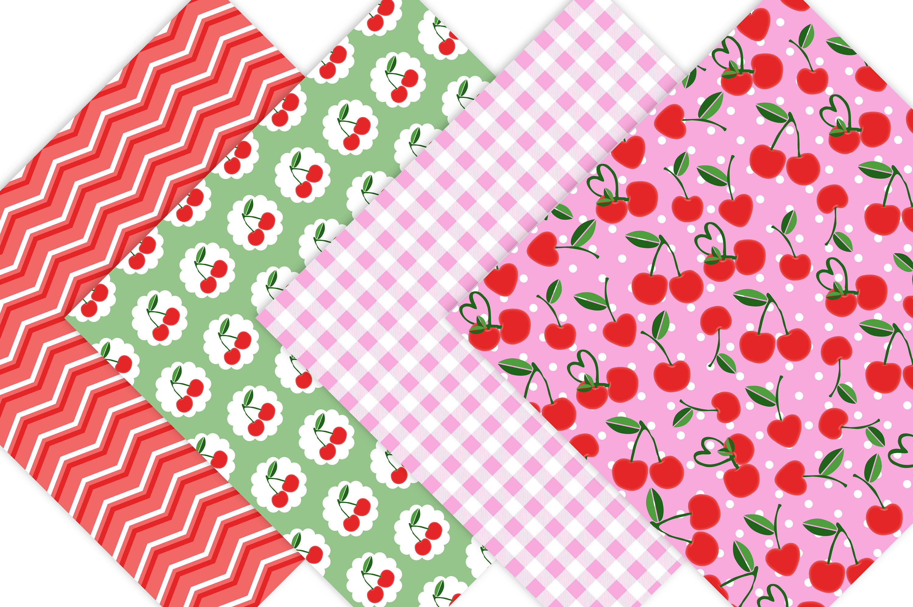 Cherry Digital Paper: cherry SCRAPBOOK Paper Paper - Etsy