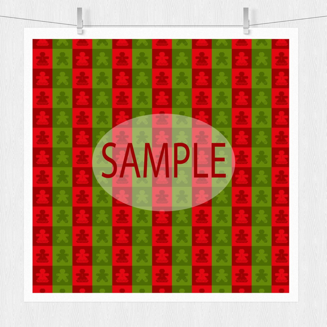 Christmas Scrapbook Paper Red and Green Digital | Etsy