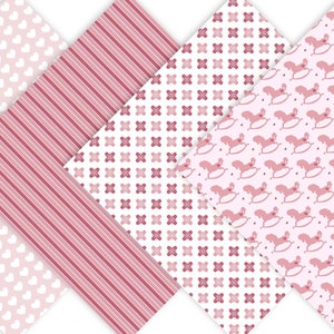 Nursery Digital Papers Baby Paper Baby Face Patterns Nursery Pastel ...
