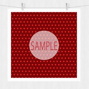 Red Digital Paper, Red Polka Dots & Stripes Scrapbook Paper, Red ...