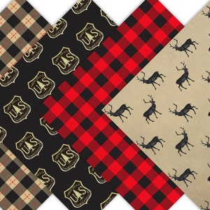 Lumberjack Rustic Forest Background: "lumberjack DIGITAL Paper" Digital ...