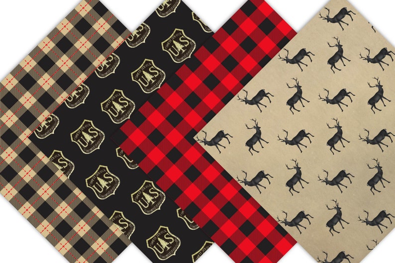 Lumberjack Rustic Forest Background: lumberjack DIGITAL - Etsy