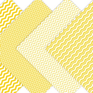 Yellow Chevron Digital Paper Pack, Digital Scrapbook Paper, Yellow and ...