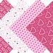 Valentine Digital Paper, Heart Digital Backgrounds, Pink Digital Paper ...