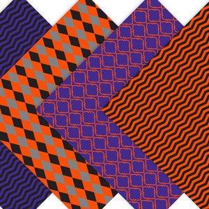 Halloween Scrapbook Paper Pack, Digital Halloween Pattern Paper for ...
