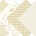 Gold Metallic Digital Paper, Gold and White Scrapbook Papers, Gold ...
